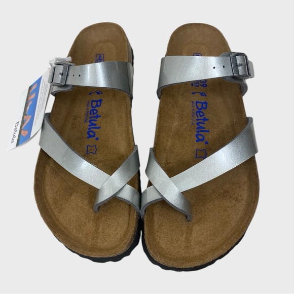 Betula By Birkenstock | Shoes | Betula Nwt Silver Strappy Comfort ...